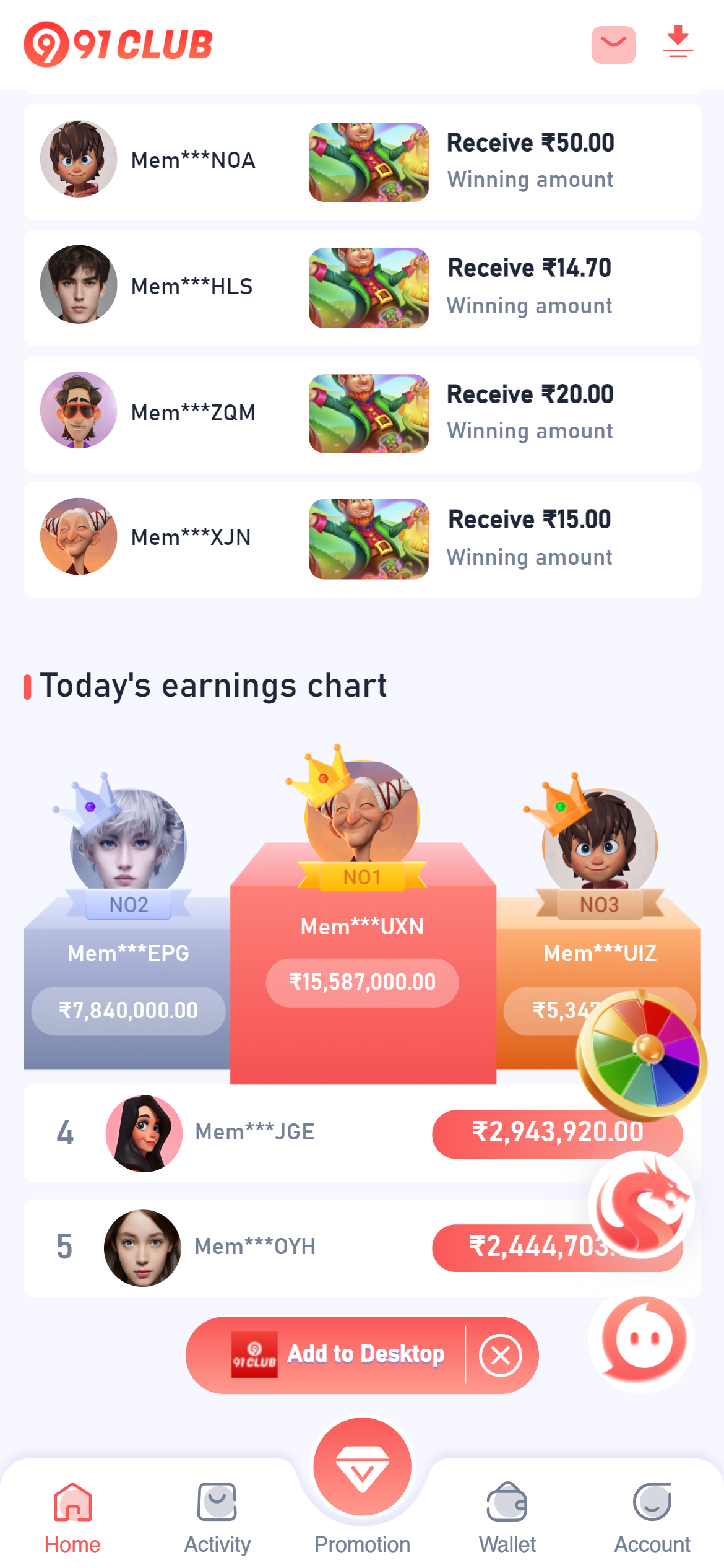 91 Club - Play Color Trading, Get Bonuses and Withdraw Funds